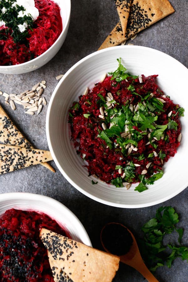 Simple Beetroot Dip 3 Ways - Nirvana Cakery