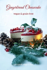 Gingerbread Cheesecake (vegan & grain-free) - Nirvana Cakery